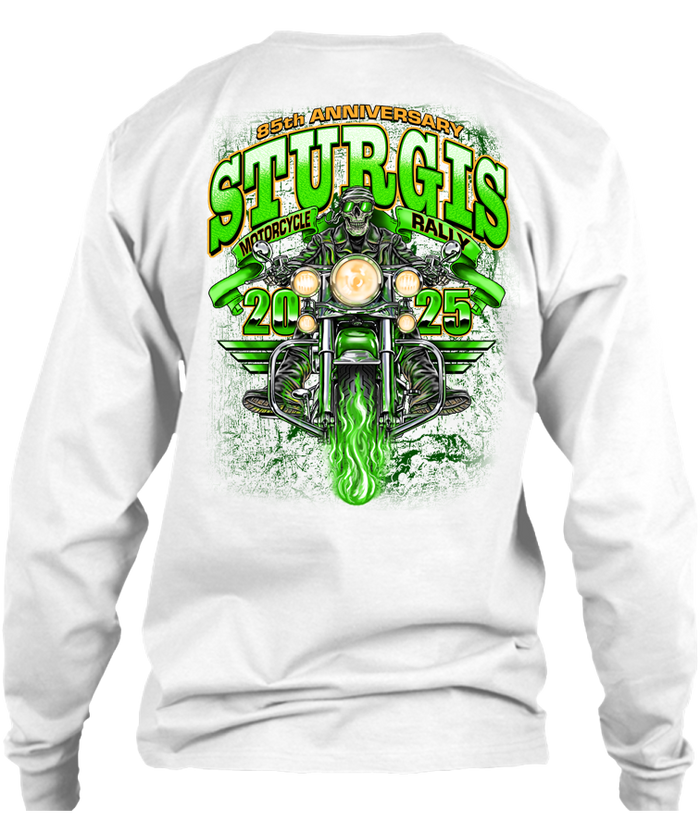 2025 Sturgis Motorcycle Rally Green Skeleton Rider - 85th Anniversary