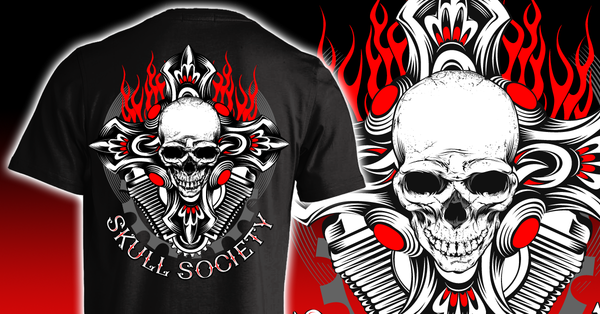 Biker Cross & Skull – SkullSociety